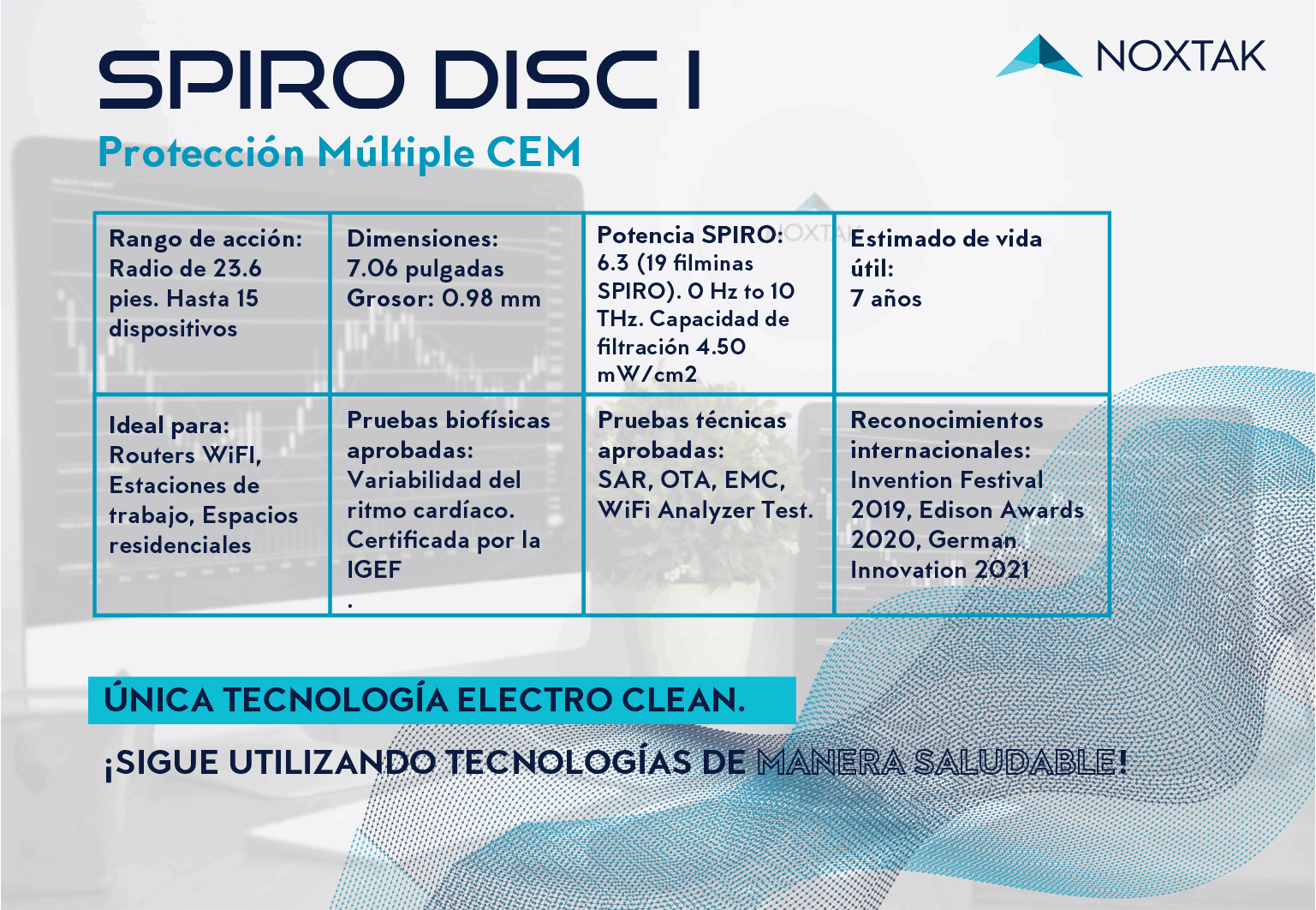 SPIRO DISC I - PROTECCIÓN PARA ESPACIOS - Noxtak Chile
